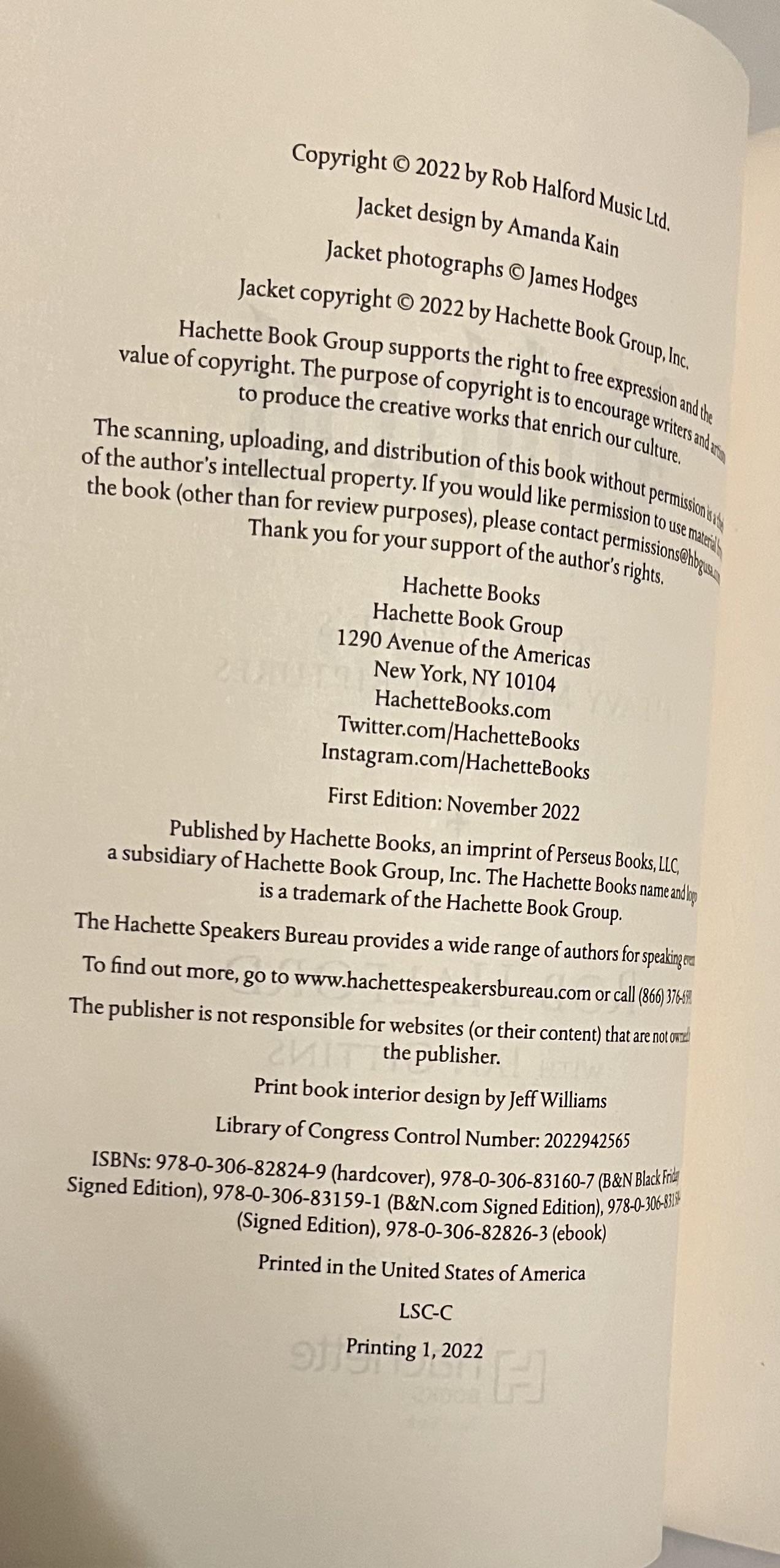 Biblical: Heavy Metal Scriptures by Rob Halford: Fine Hardcover (2022 ...