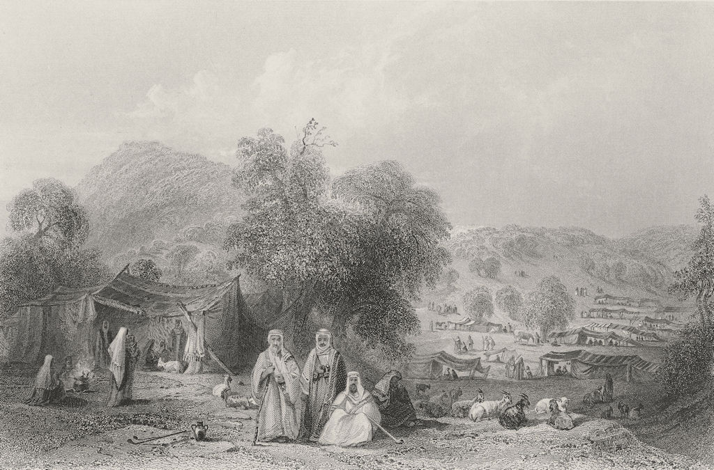 Arab Camp, near Mount Tabor by Bartlett, William Henry | Antiqua Print ...