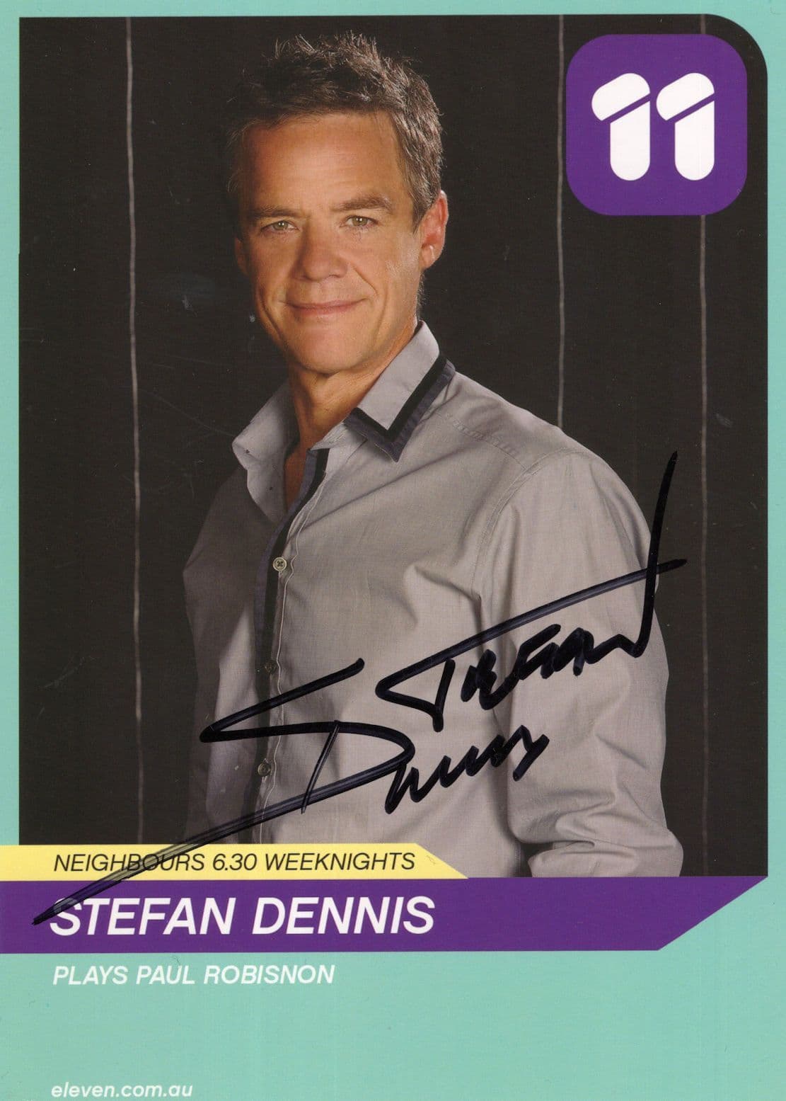 Stefan Dennis as Paul Robinson Neighbours 11 Hand Signed Cast Card Photo: Signed by Author(s ...