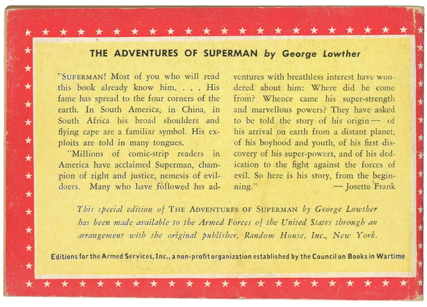 The Adventures of Superman by George Lowther | Mullins Books