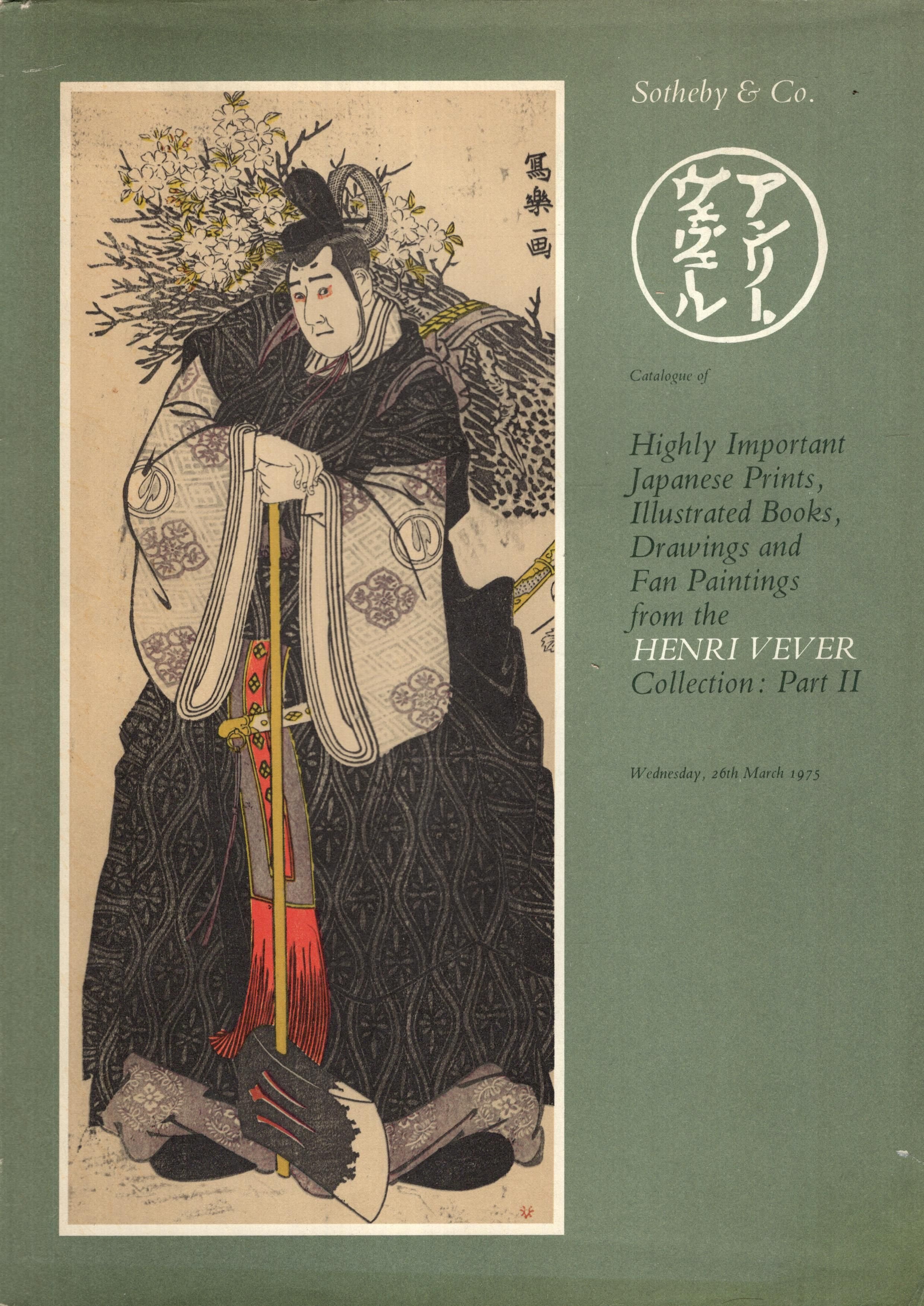 Catalogue of Highly Important Japanese Prints, Illustrated Books ...