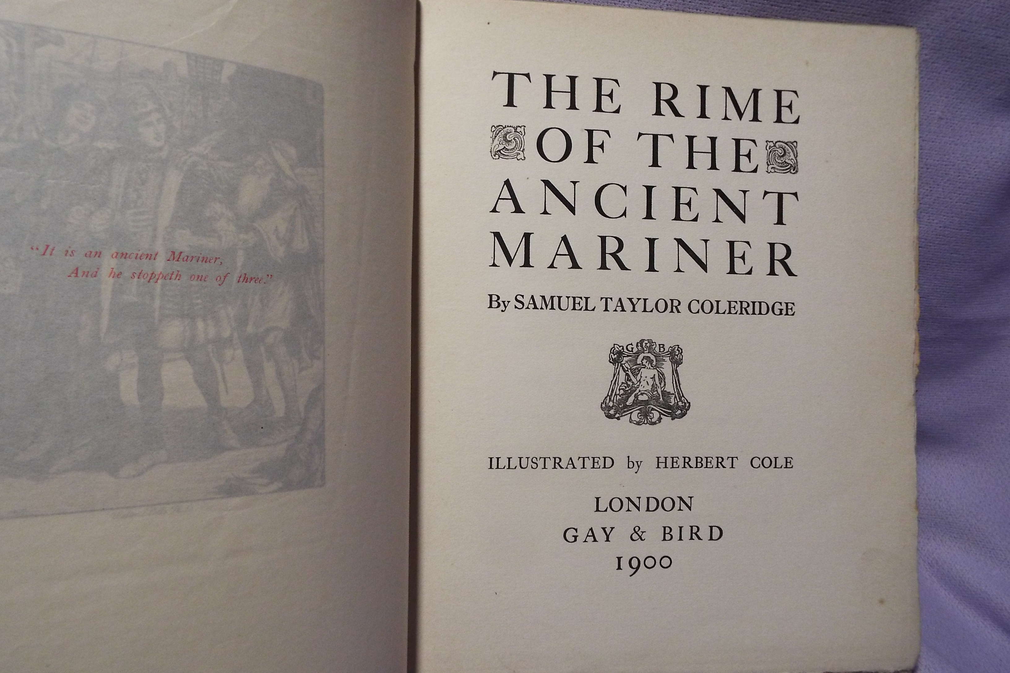 The Rime of The Ancient Mariner : Illustrated by Herbert Cole : First ...