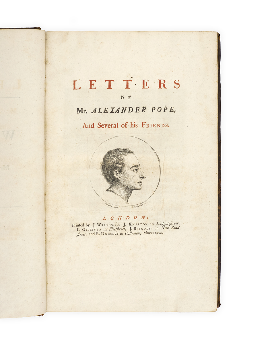 Letters of Mr Alexander Pope, and several of his Friends. by POPE ...