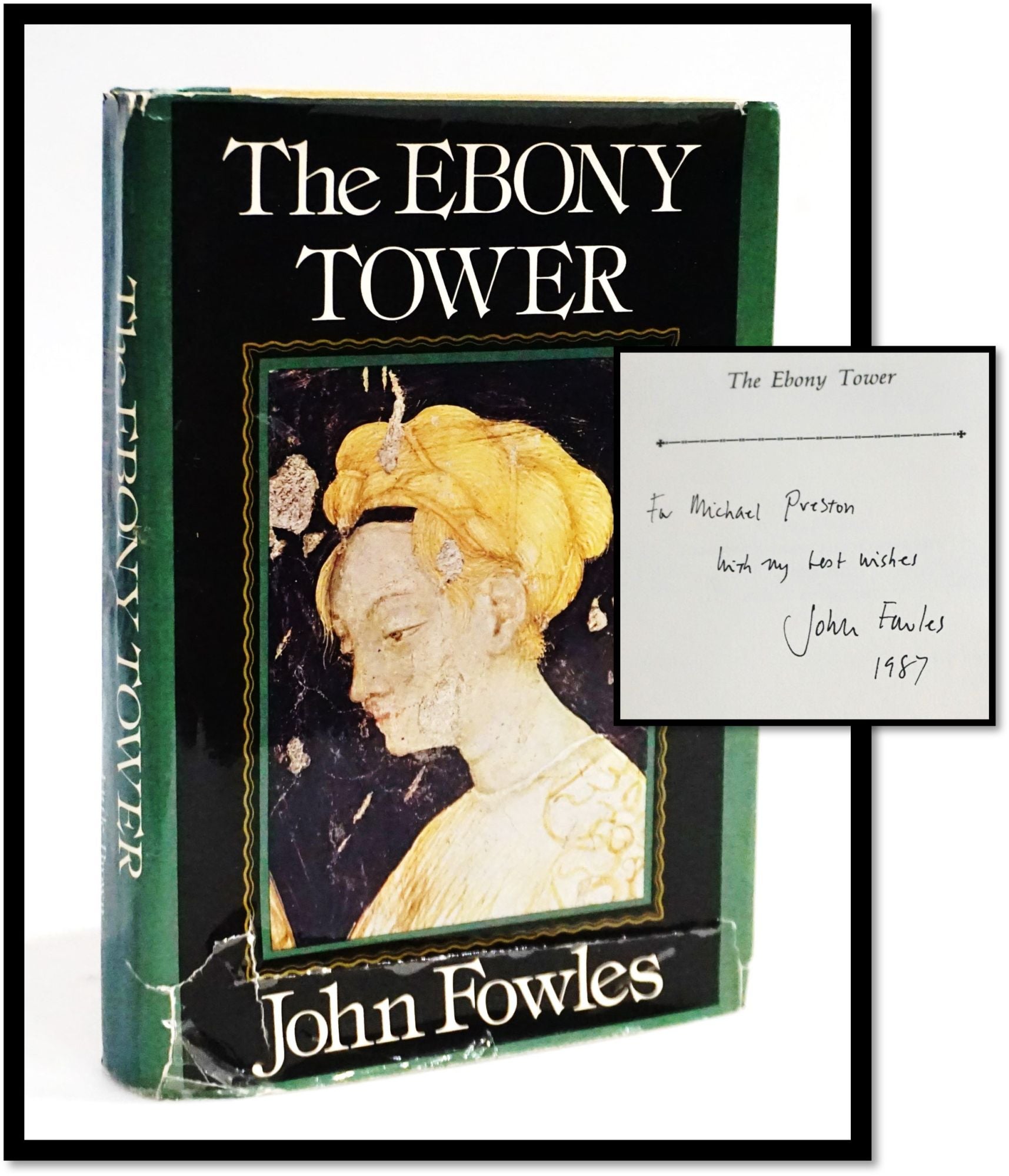 The Ebony Tower [Signed] von John Fowles: Near Fine Hardcover with Dust Jacket (1974) First ...