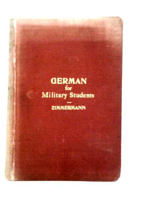 German for Military Students von F.G.Zimmermann: Fair (1913) | World of ...