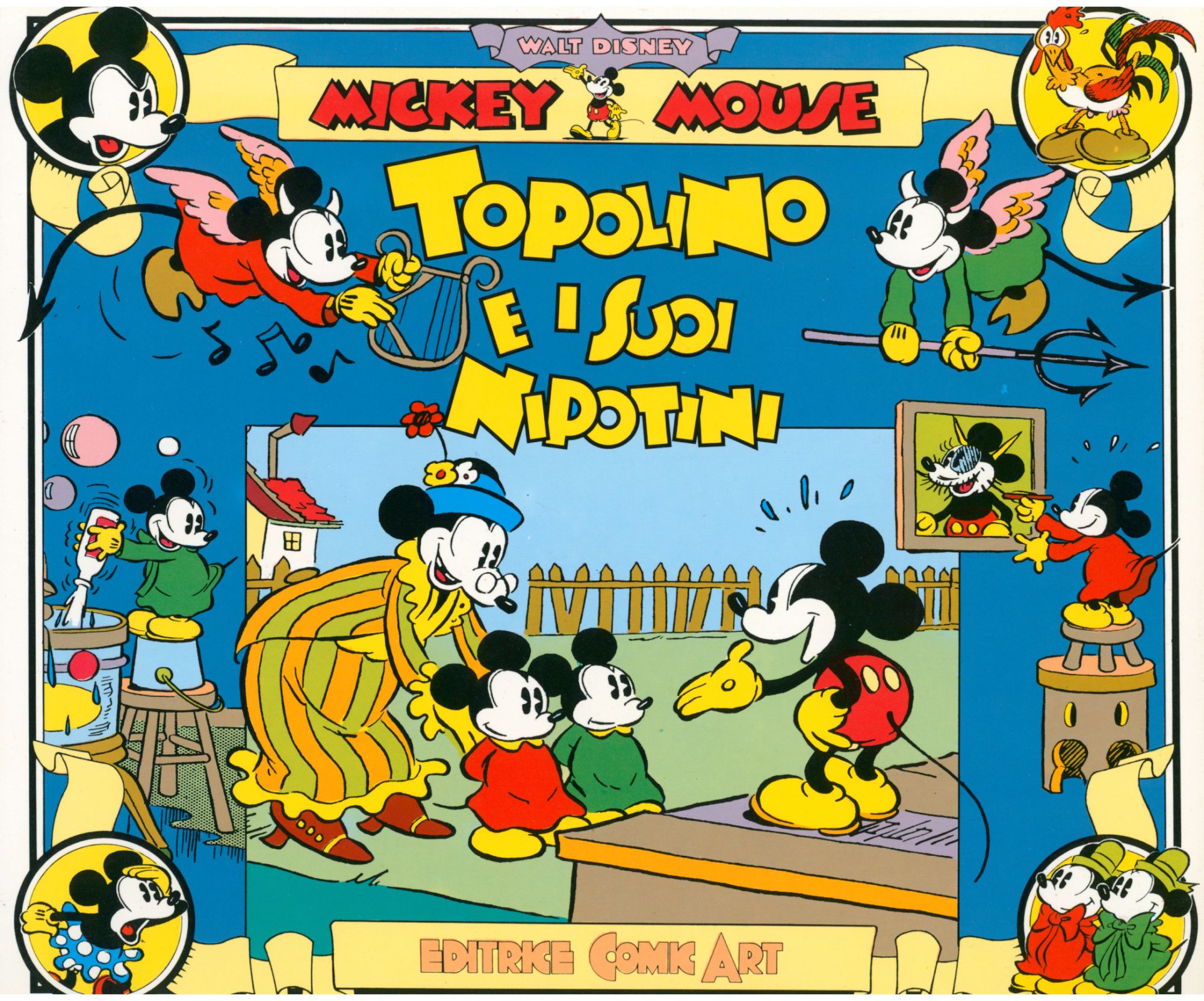 Set of Six Mickey Mouse Italian Comic Strips. (Topolino contro Wolf ...