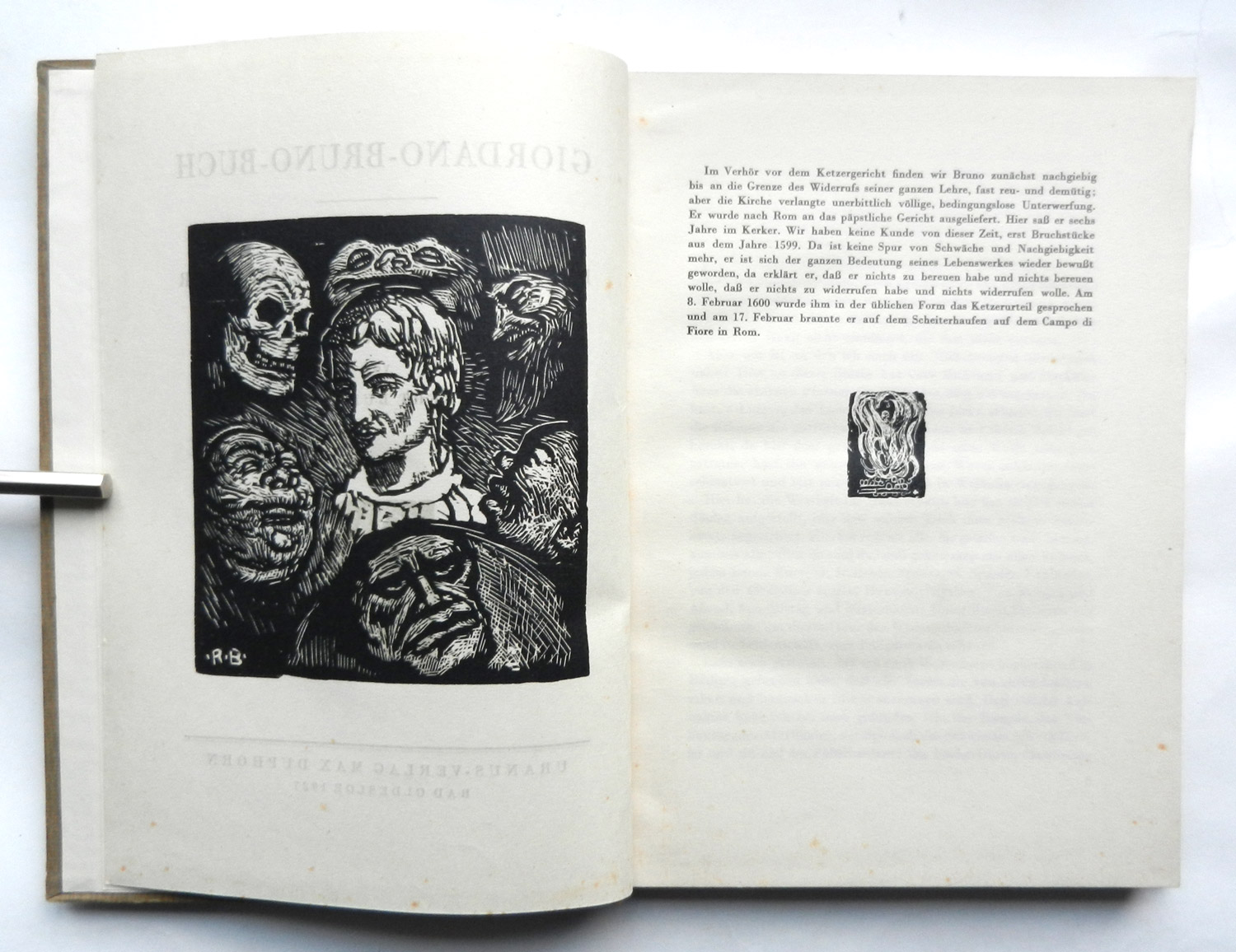 Giordano-Bruno-Buch. Mit Holzschnitten und Zinkätzungen von Robert ...