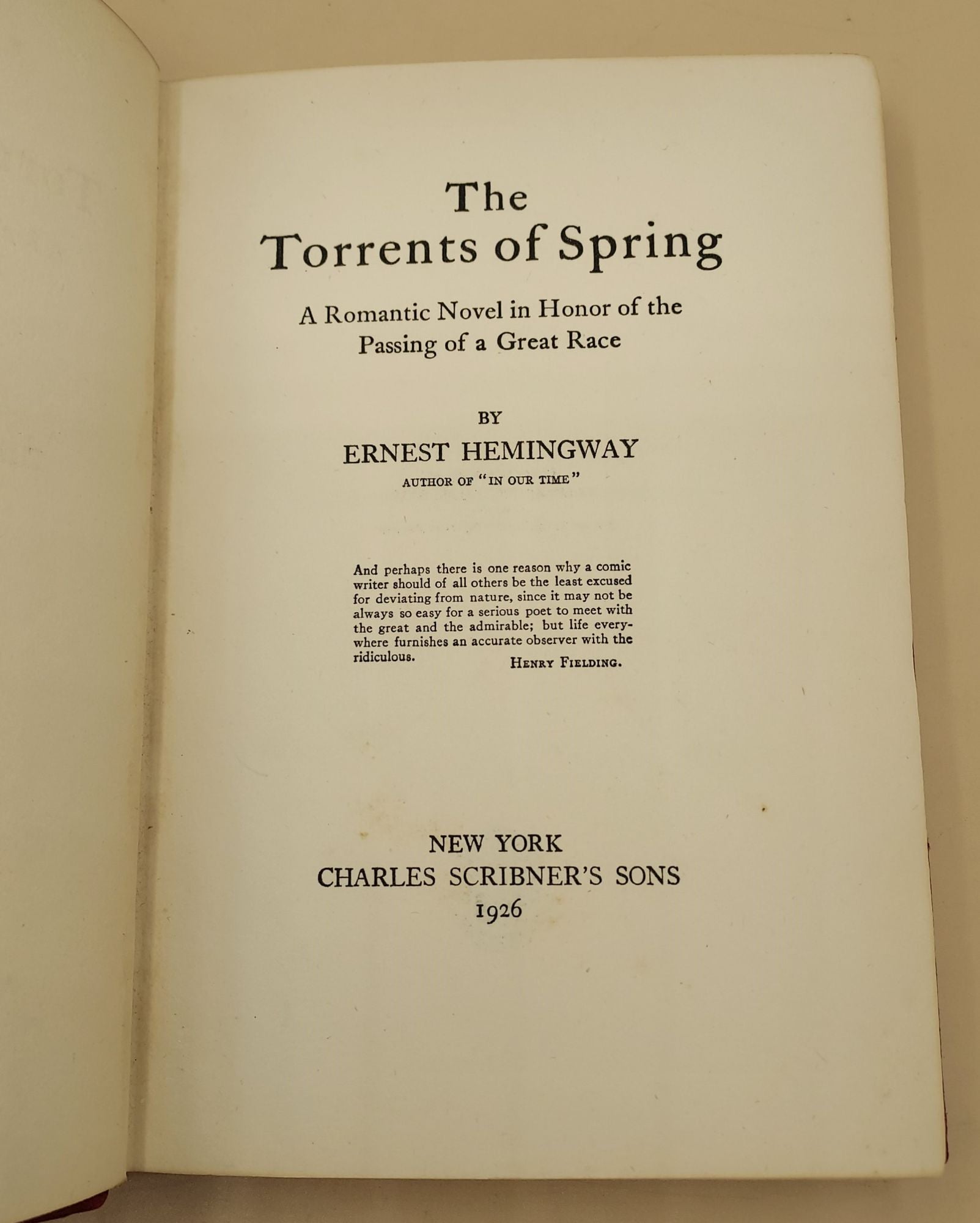 The Torrents of Spring: A Romantic Novel in Honor of the Passing of a ...
