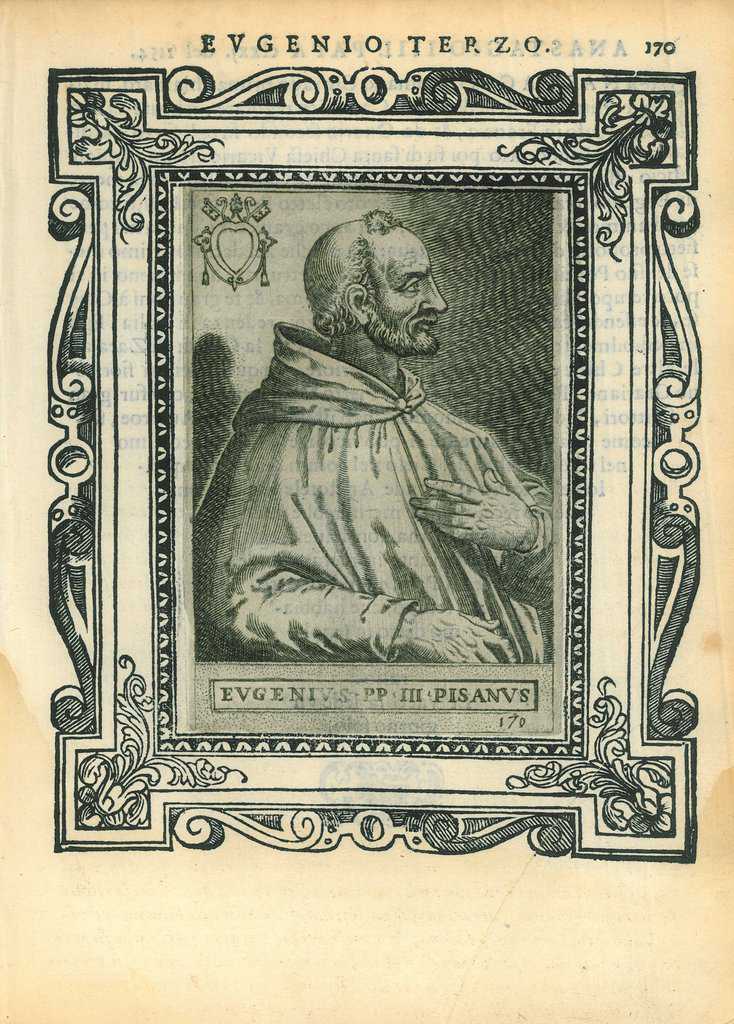 Portrait of Pope Eugene III von Giovanni Battista de'Cavalieri (1526 ...
