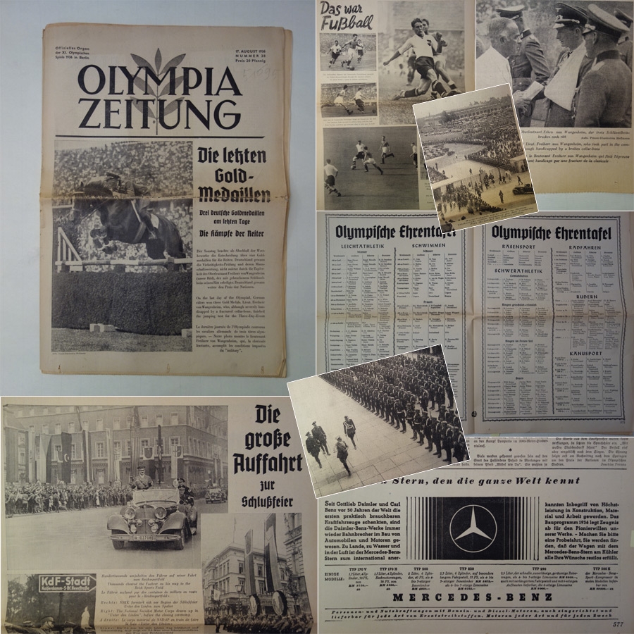 Olympia Zeitung Offizielles Organ der XI. Olympischen Spiele 1936 in ...