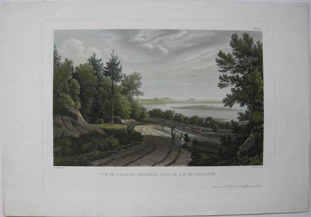"Vue de l`Jsle de Reichenau dans le Lac de Constance". von REICHENAU ...