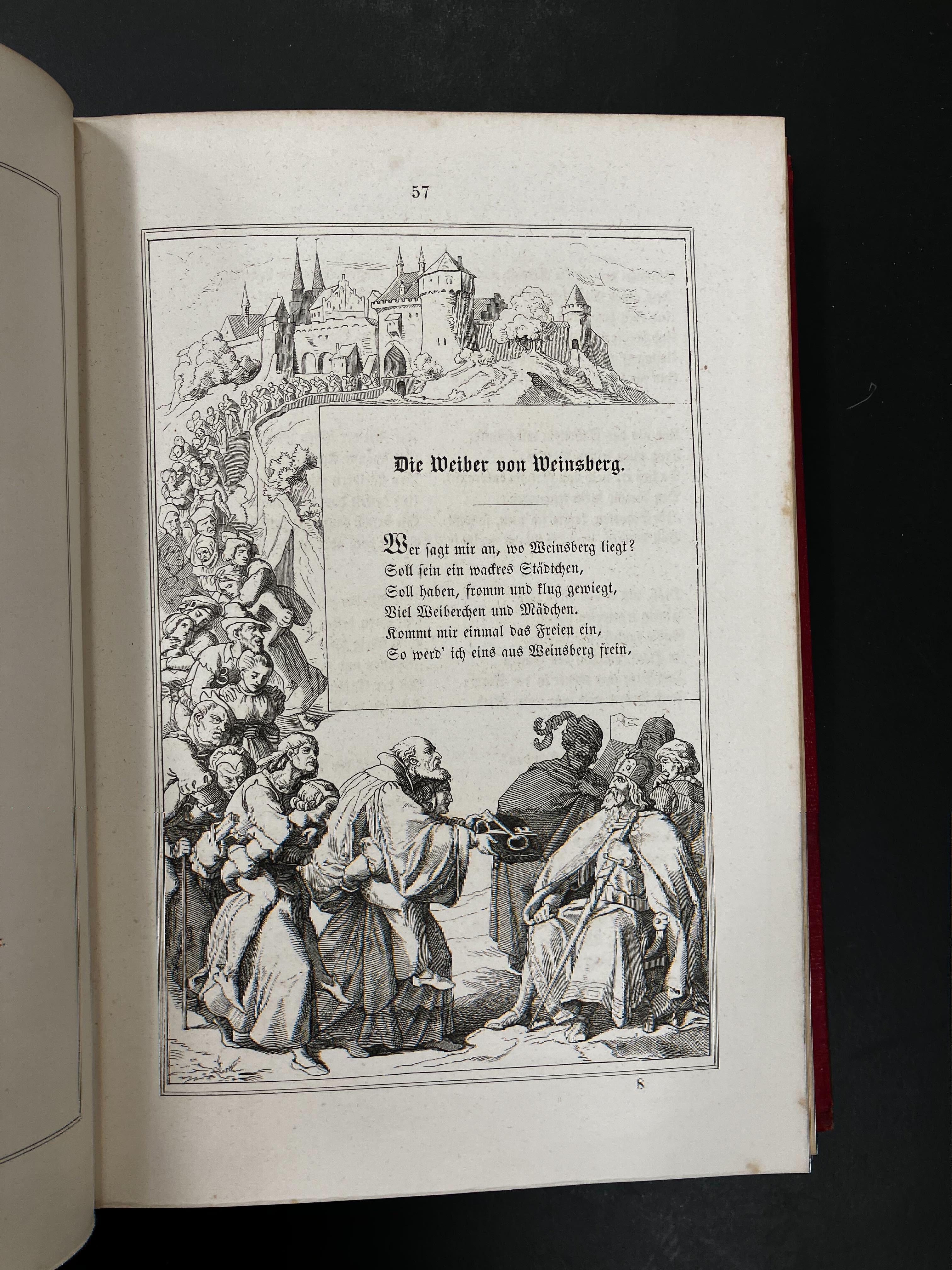 Deutsches Balladenbuch mit Holzschnitten nach Zeichnungen von Adolf ...