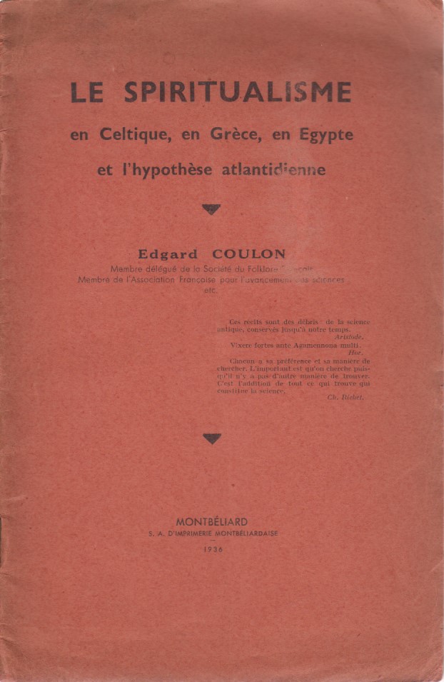 Le Spiritualisme en Celtique, en Grèce, en Egypte et l'hypothèse ...