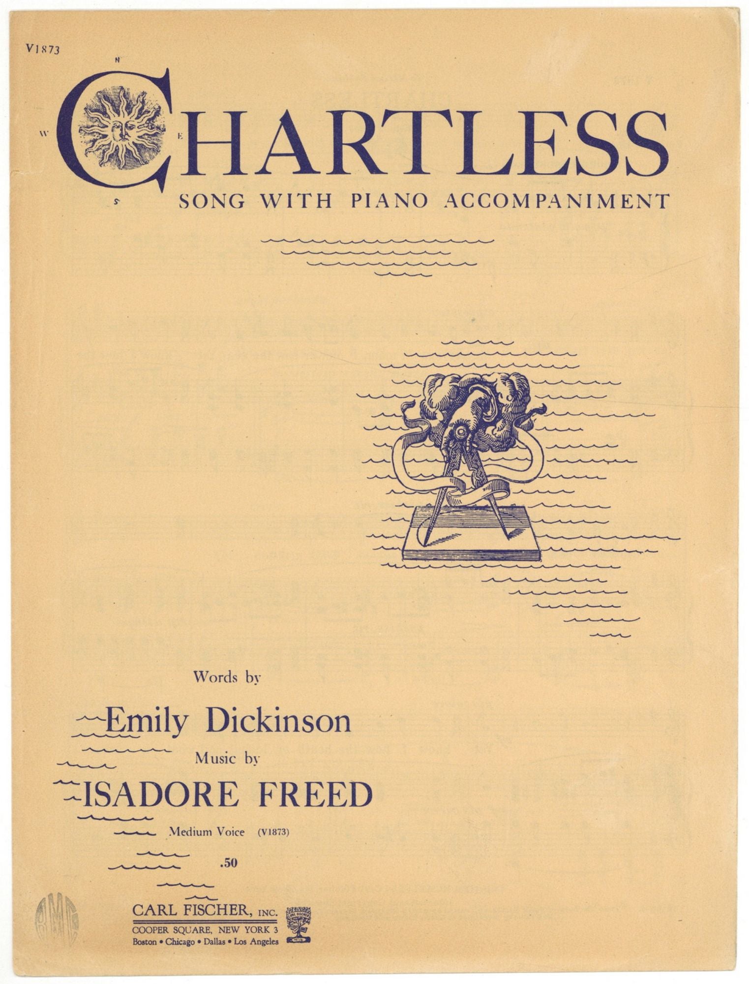[Sheet music]: Chartless by DICKINSON, Emily, words by, and Isadore ...