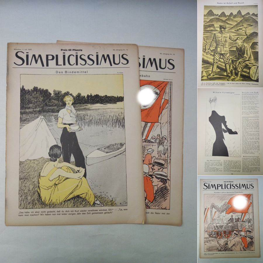 Simplicissimus 40. Jahrgang Nr. 14 vom 1. Juli 1935 / Nr. 16 vom 14 ...