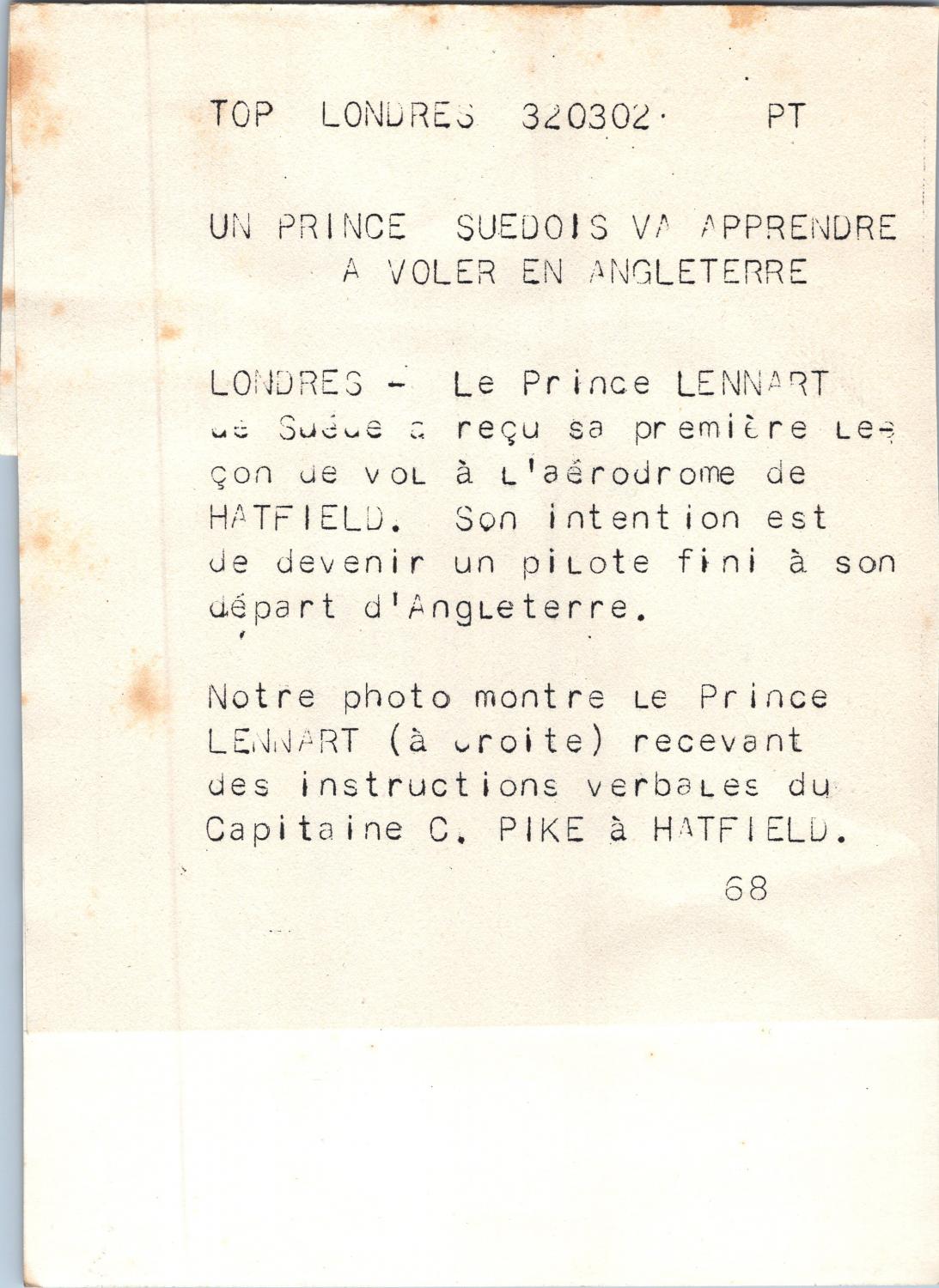 Royaume-Uni, Londres, Portrait de Lennart, Prince Bernadotte, Count of ...