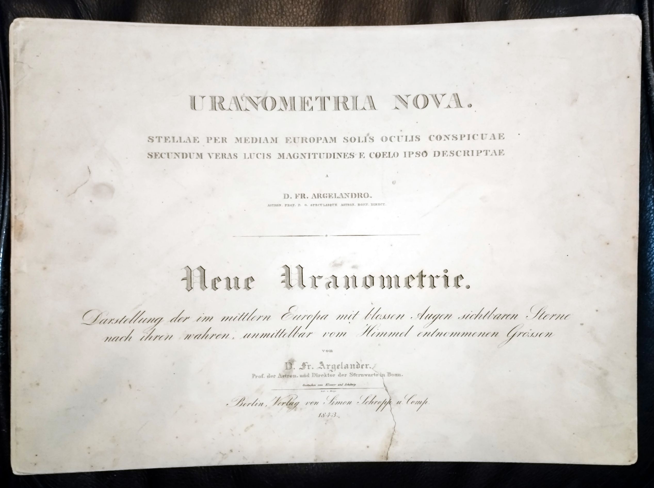 Uranometria nova. Neue Uranometrie. Darstellung der im mittleren Europa mit blossen Augen ...