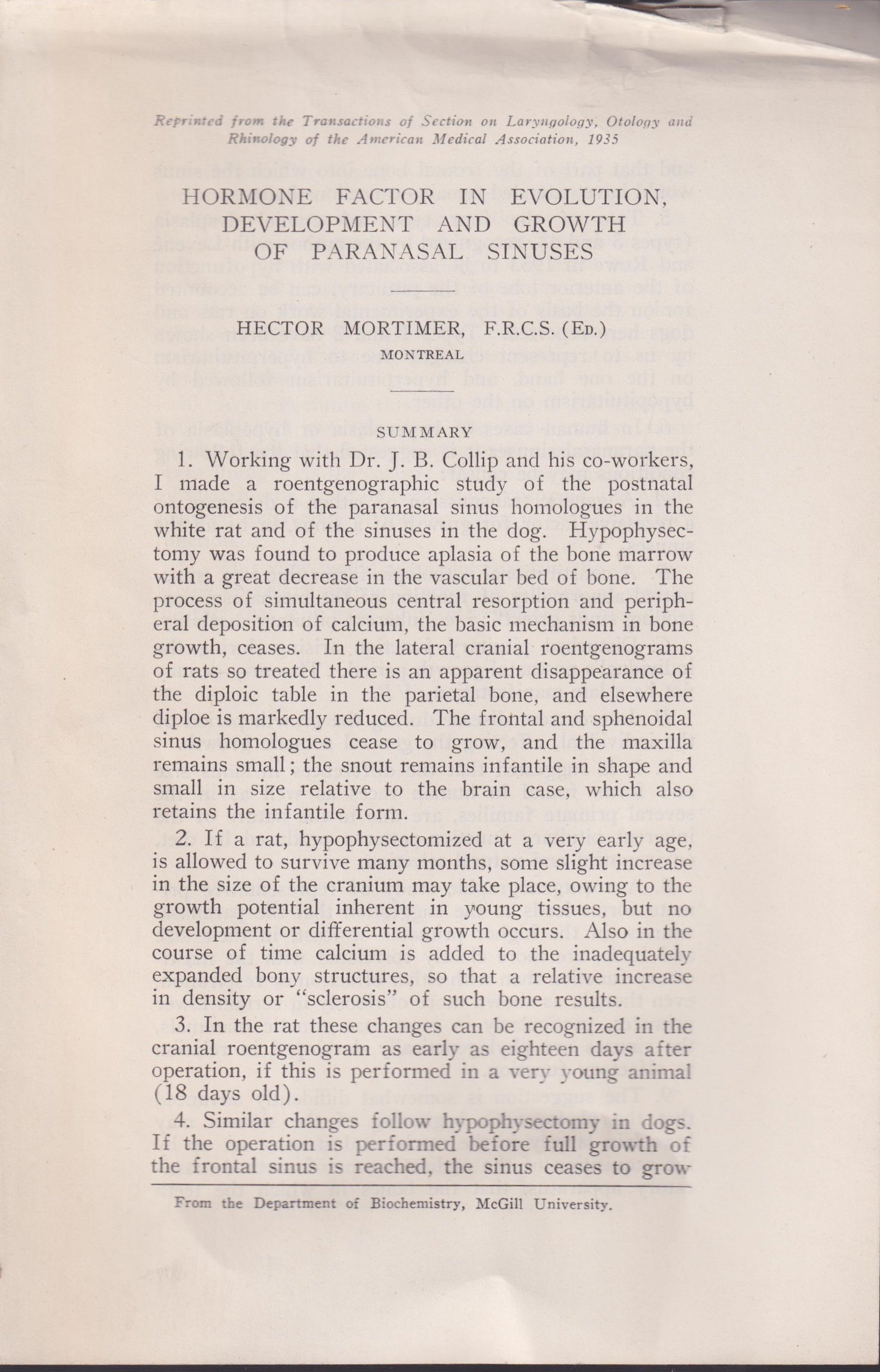 Hormone Factor in Evolution, Development and Growth of Paranasal ...