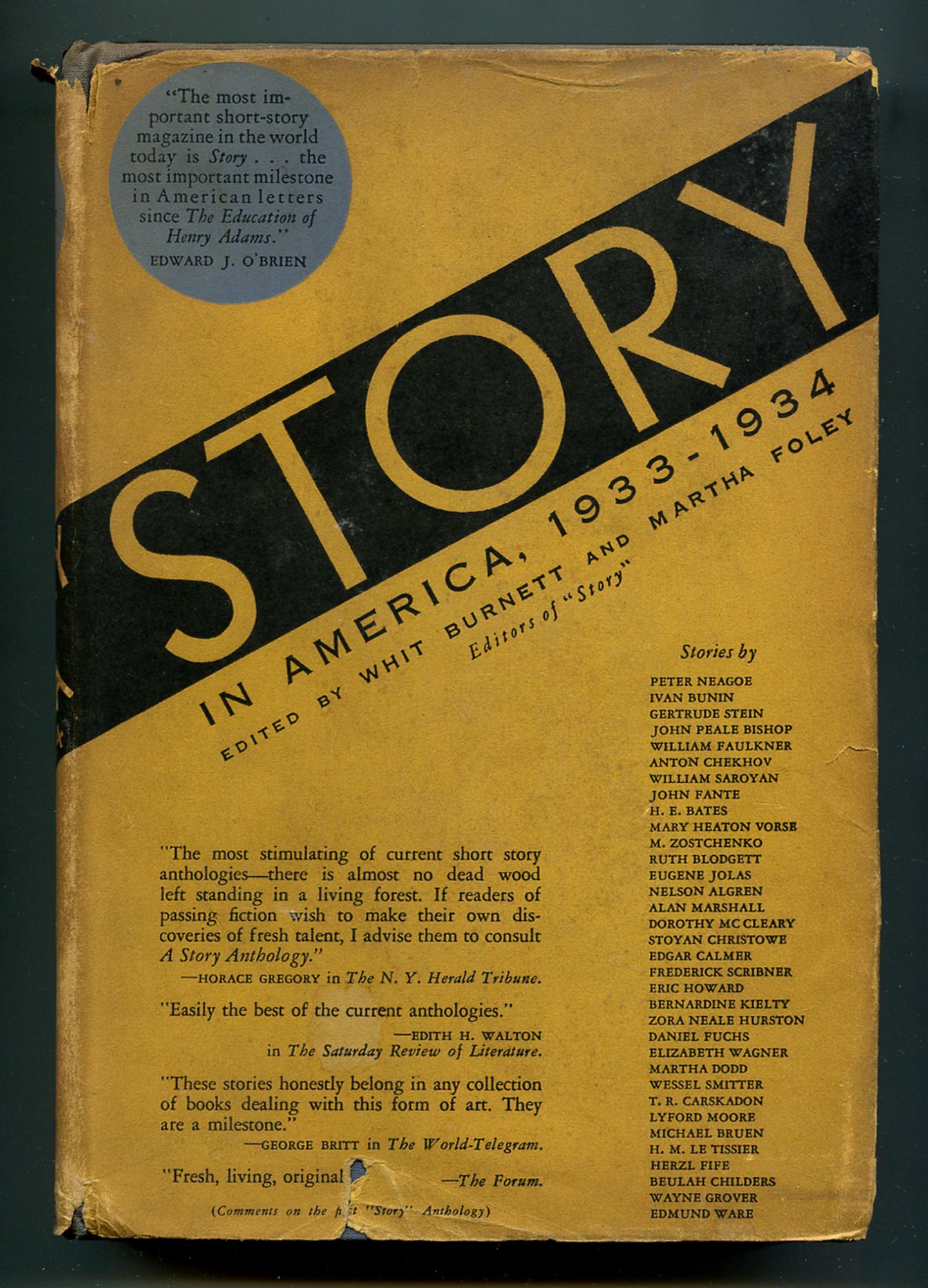 Story in America 1933 - 1934 by BURNETT, Whit and Martha Foley: Very ...