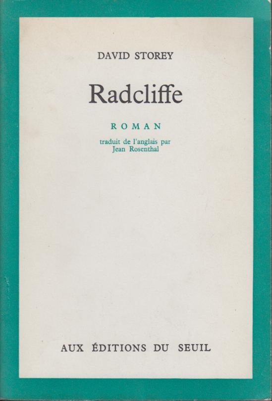 Radcliffe : roman by David Storey: Bon Couverture souple (1963) Edition ...