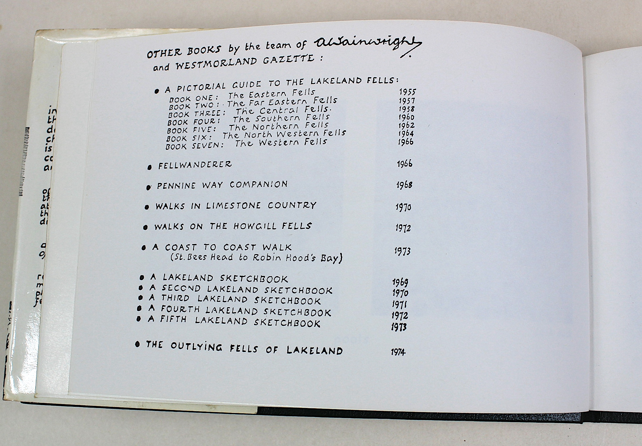 Walks in Limestone Country by Wainwright, A: Very Good Hardcover | Peak ...