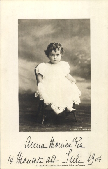 Ansichtskarte / Postkarte Prinzessin Anna Monica Pia von Sachsen ...