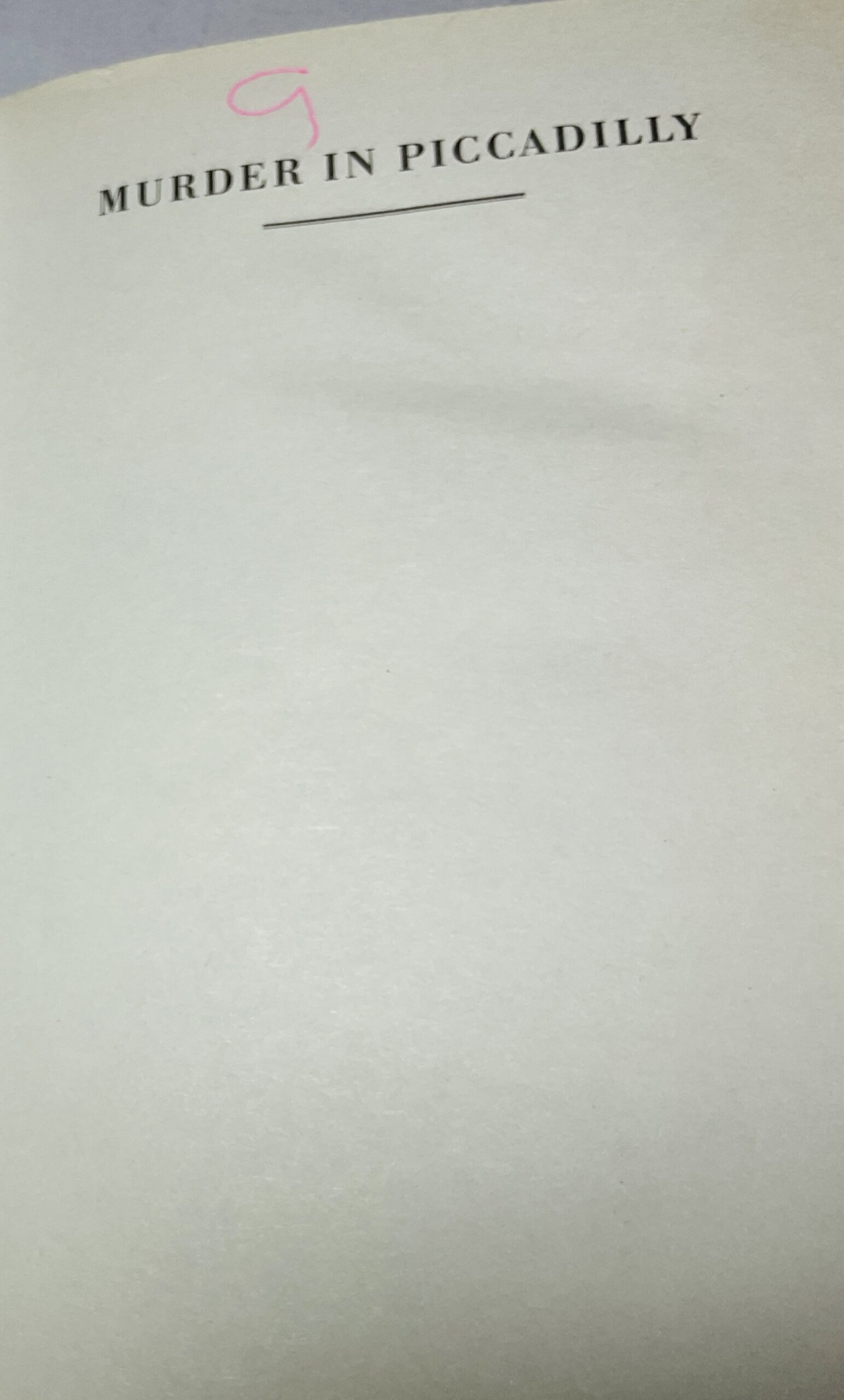 Murder in Piccadilly by KINGSTON, Charles: (2015) First Edition ...