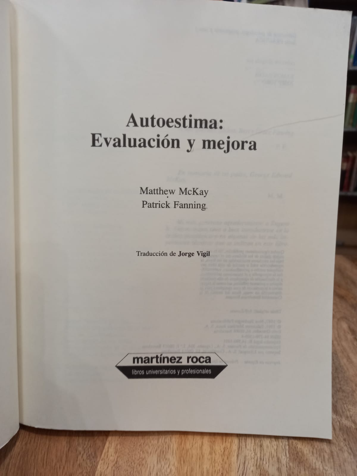 AUTOESTIMA - EVALUACIÓN Y MEJORA by MATTHEW McKAY y PATRICK FANNING ...