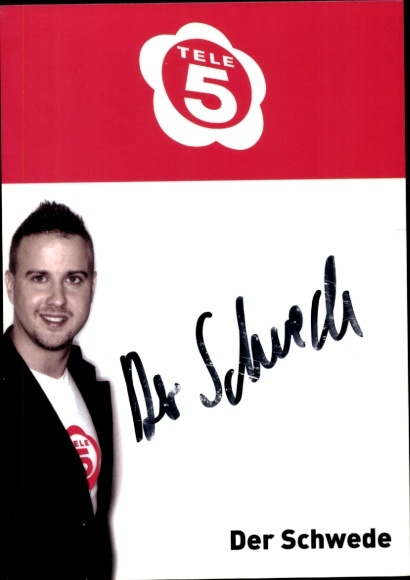 Ansichtskarte / Postkarte Moderator Der Schwede, Portrait, Late Night ...