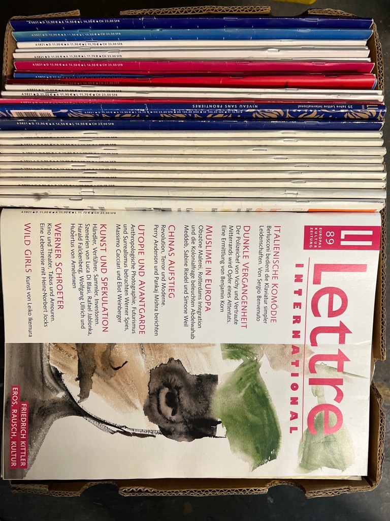 Lettre International: Konvolut von 71 Heften. Heft Nr. 12, 27, 30, 33-70, 76, 79, 81-86, 88-104 ...