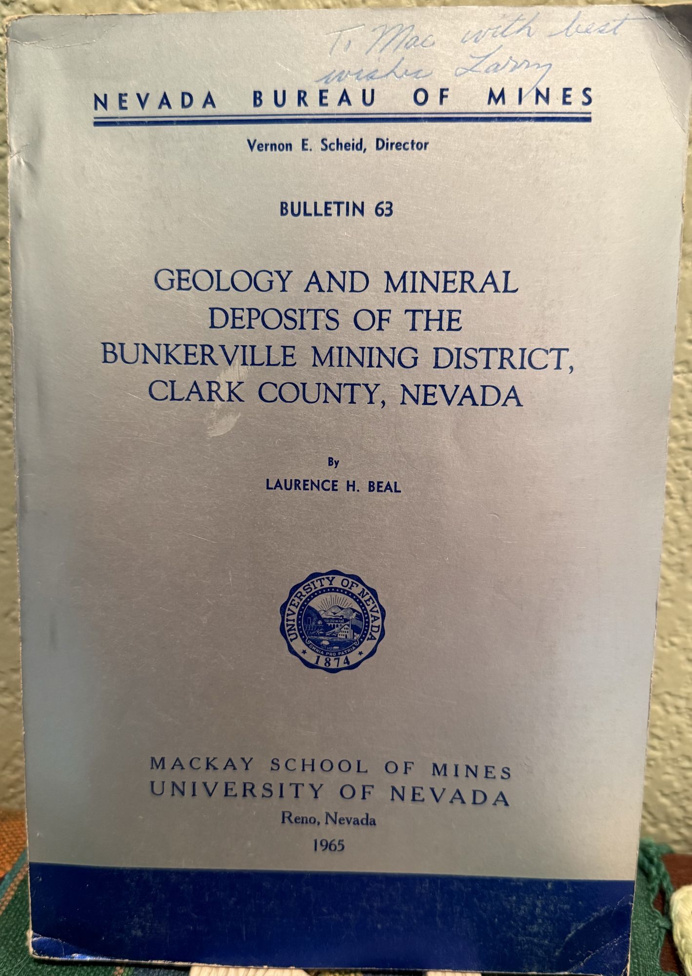 Geology and Mineral Deposits of the Bunkerville Mining District, Clark ...