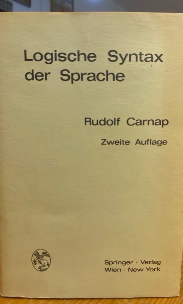 Logische Syntax der Sprache. von Carnap, Rudolf:: Sehr gut Leinen (1968 ...