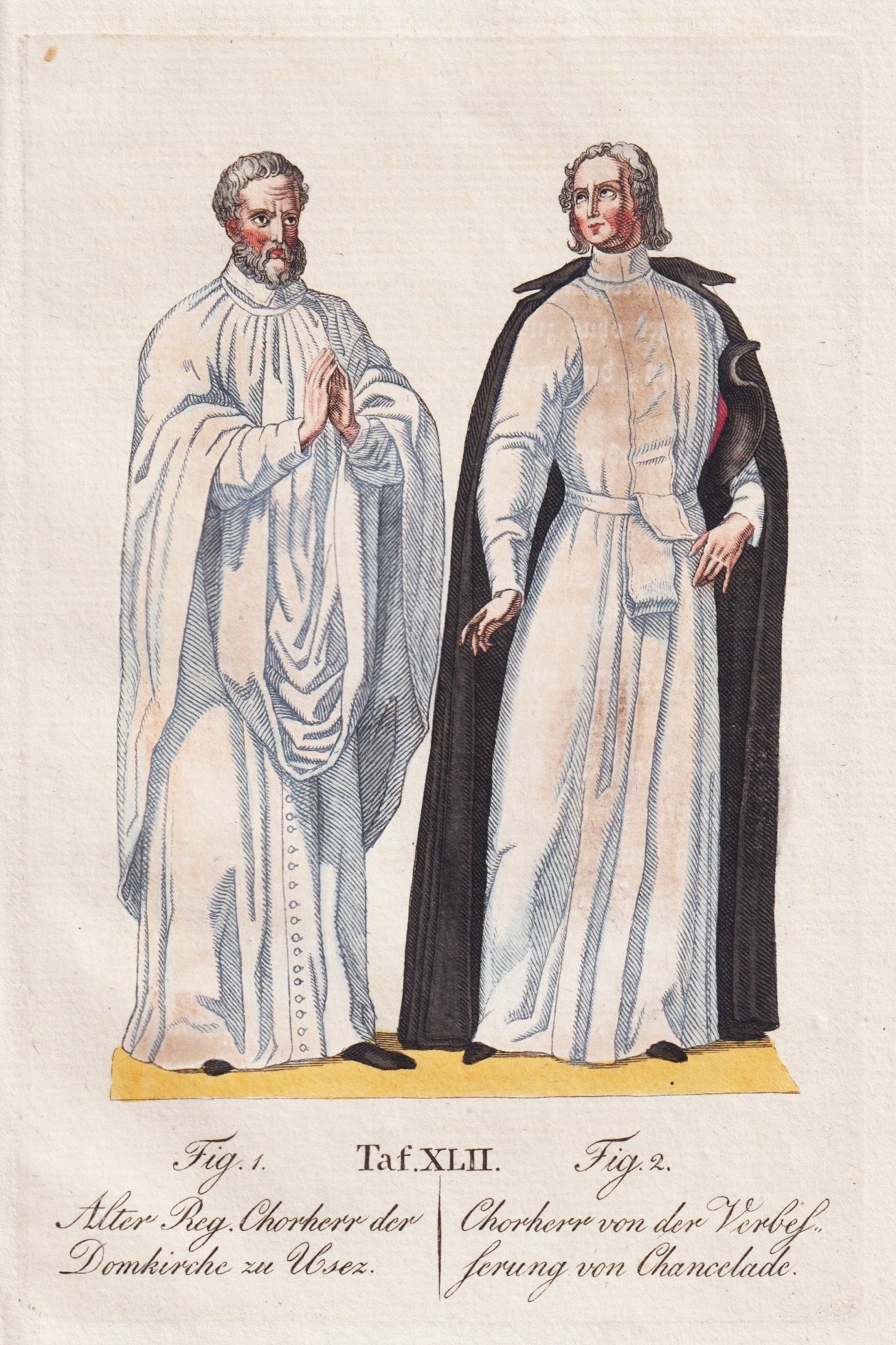 "Alter Reg. Chorherr der Domkirche zu Usez / Chorherr von der ...