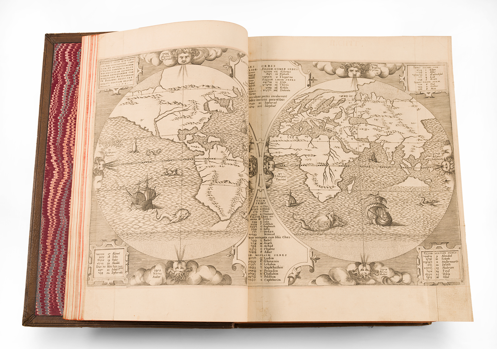 (Plantin Bible - World Map) Biblia Sacra Quid in hac editione a ...