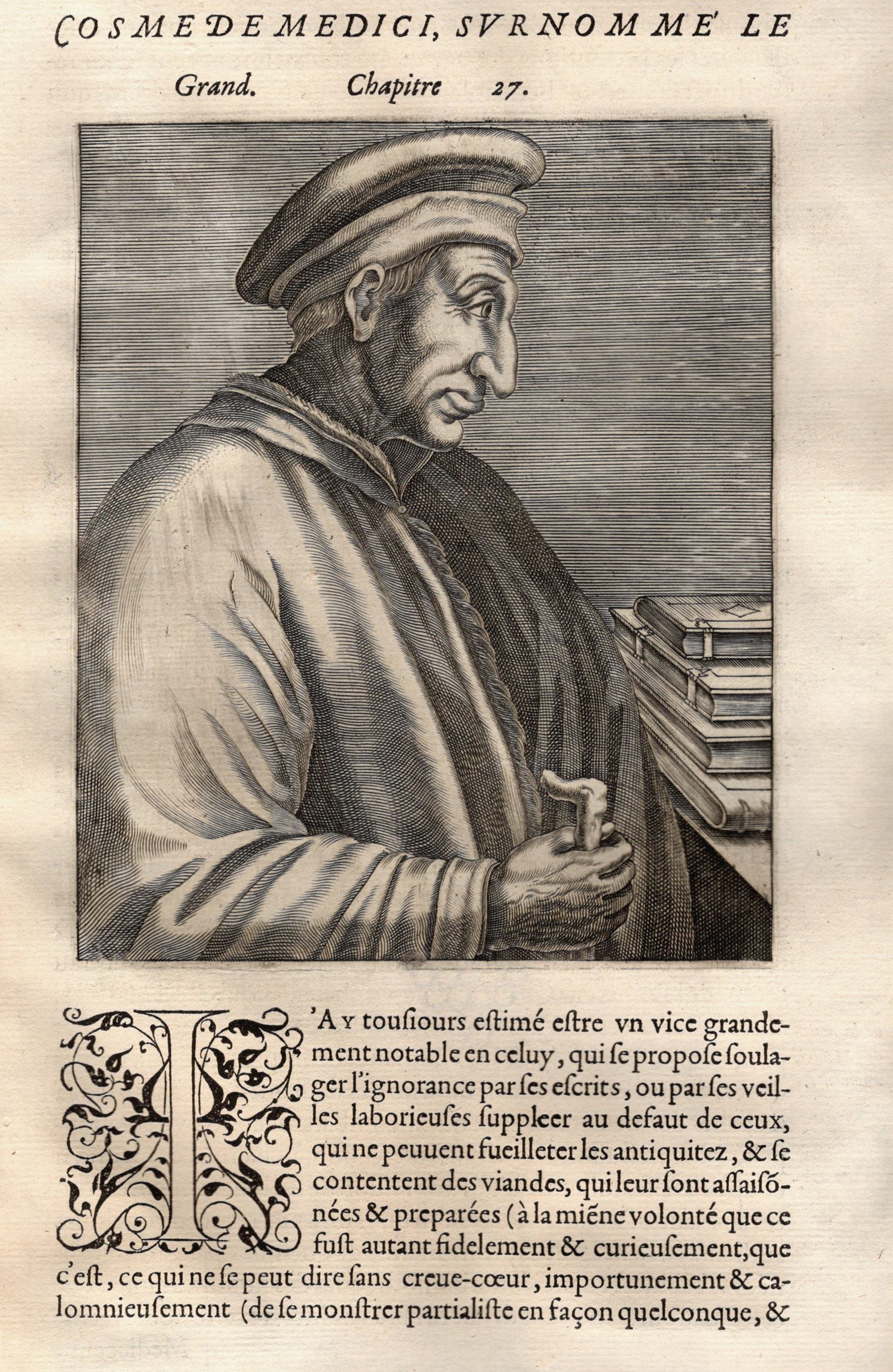 "Cosme de Medici, Surnomme le Grand" - Cosimo de Medici il Vecchio ...