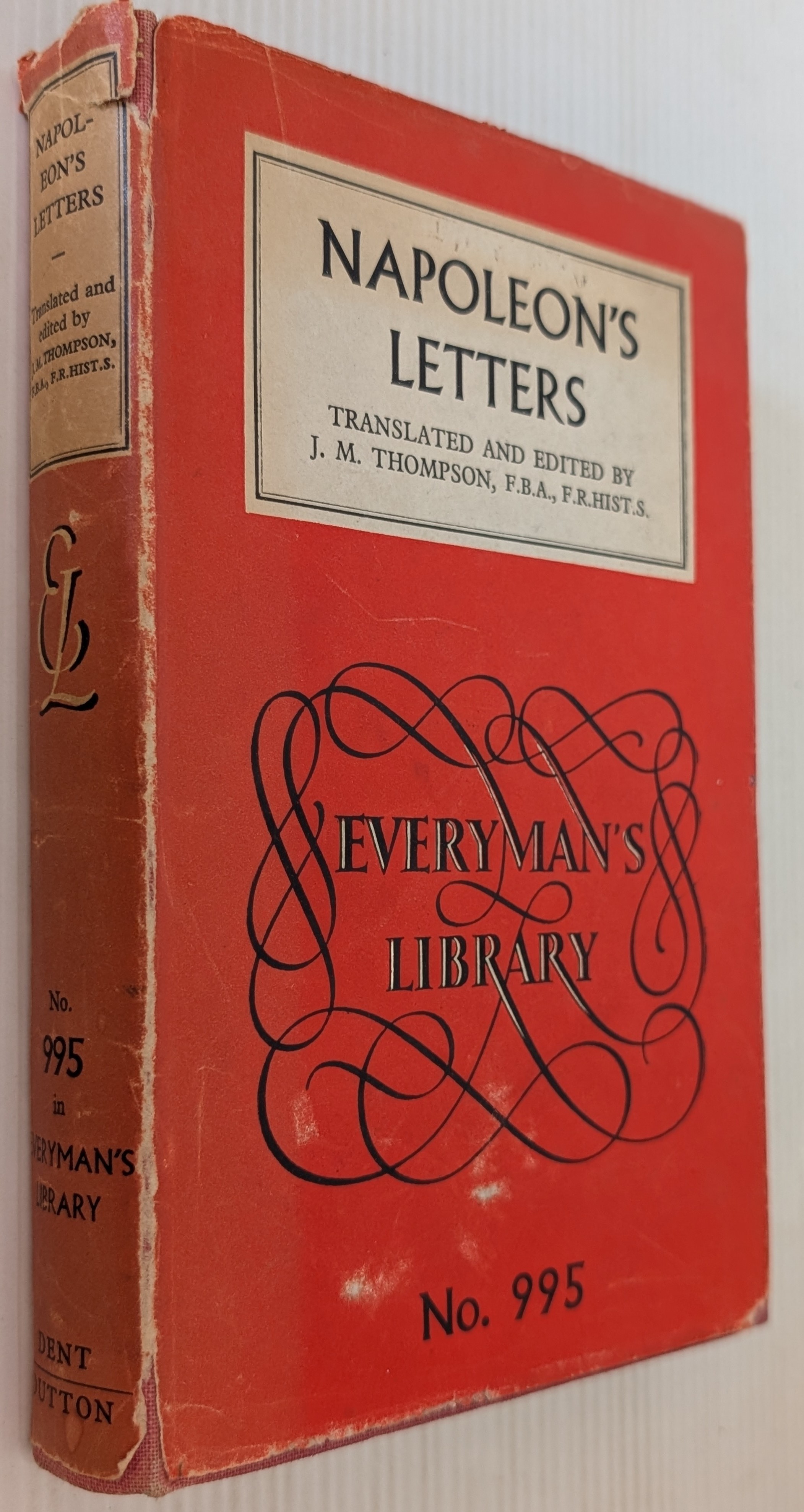 Napoleon's Letters - Everyman's Library 995 by J.M. Thompson ed.: Very ...