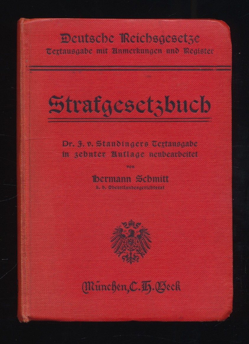 Strafgesetzbuch für das Deutsche Reich : Dr. J. von Staudingers ...