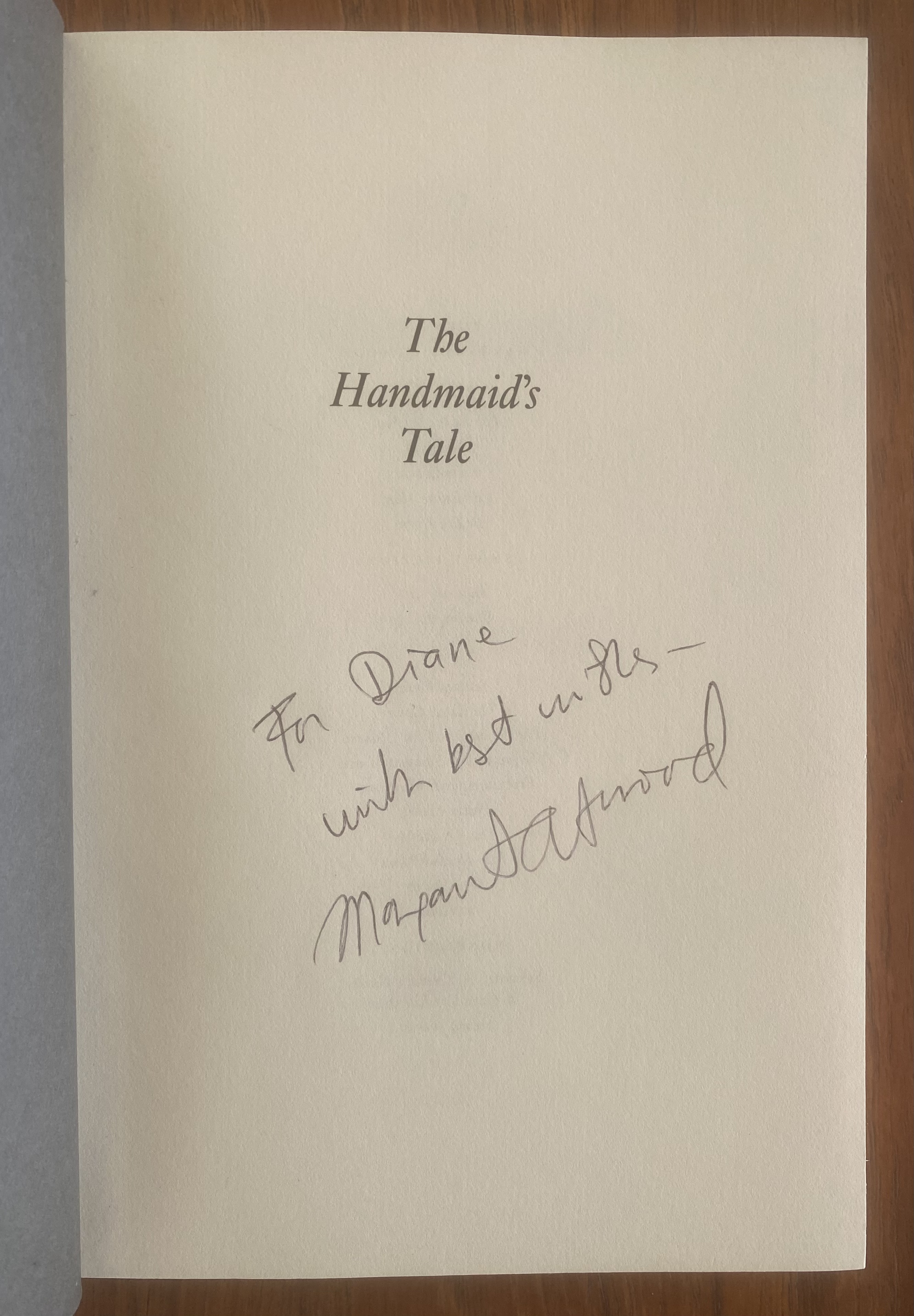 'The Handmaid's Tale' - US signed and inscribed first edition with ...