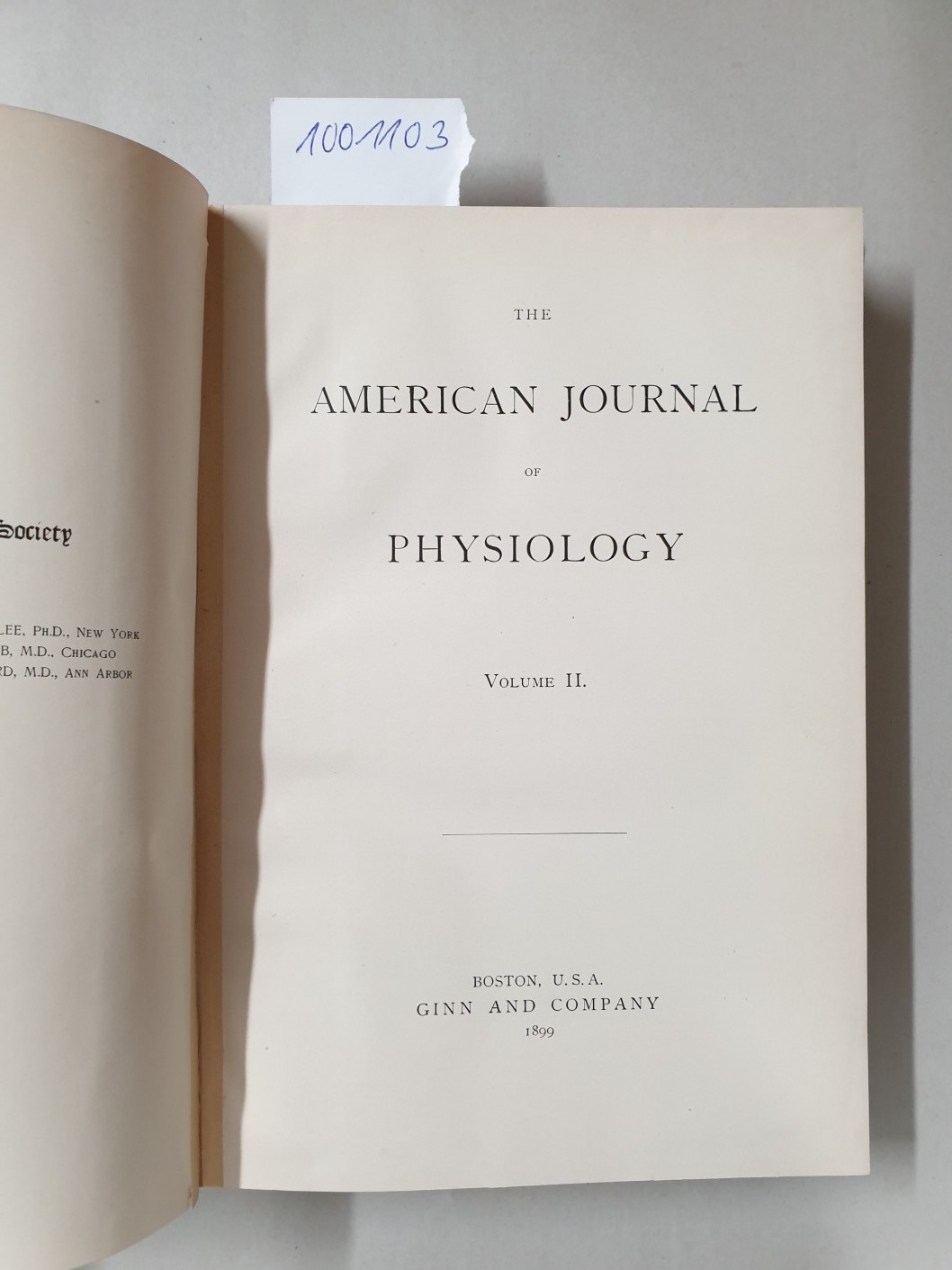 The American Journal Of Physiology : Volume II : (Originalausgabe ...