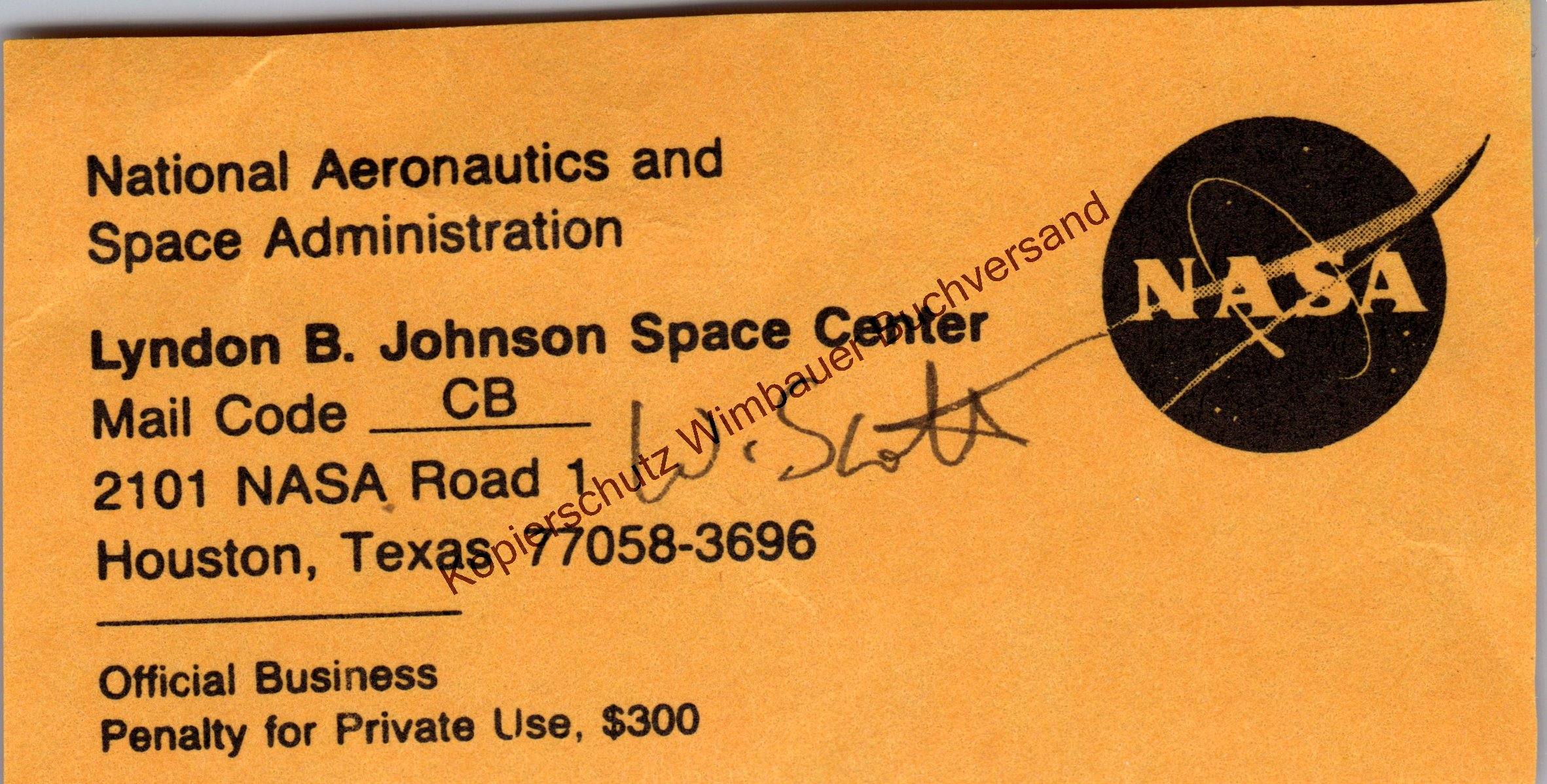 Original Autograph Winston Scott NASA Astronaut // Autogramm Autograph ...