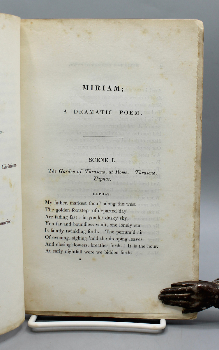 Miriam; a Dramatic Poem. by [ Hall, Louisa Jane [. | Michael R ...