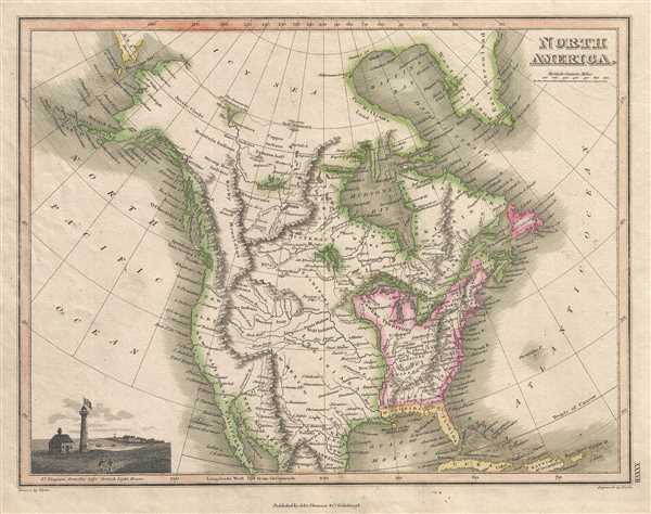 North America. de 1819 Thomson Map of North America: (1819) Mapa ...