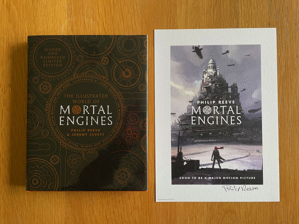 The Illustrated World of Mortal Engines - 4x Signed with Signed Print ...