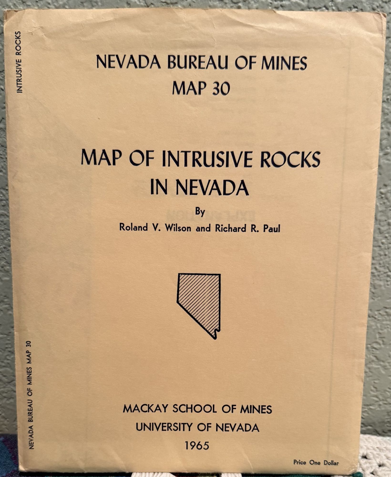 Nevada Bureau of Mines Map 30 Map of Intrusive Rocks in Nevada by ...