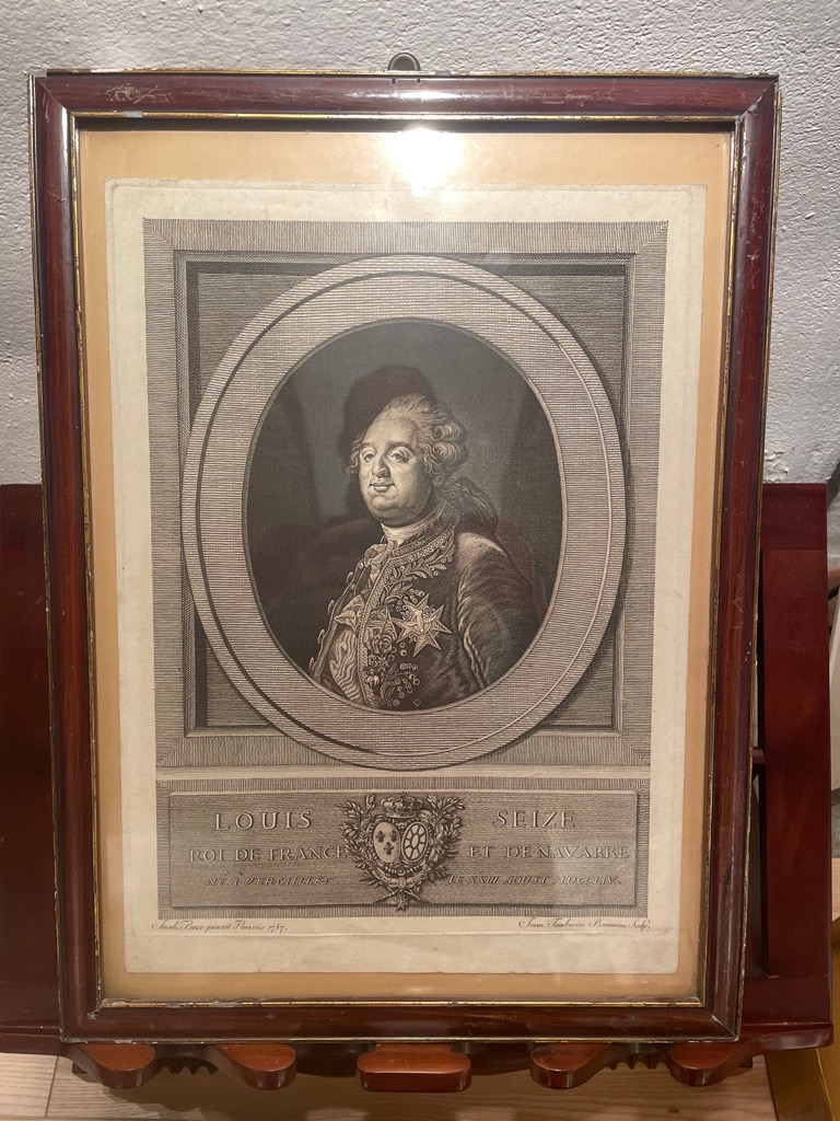 Louis Seize. Rpo de France et de Navarre. me a Versailles le XXII aoust ...