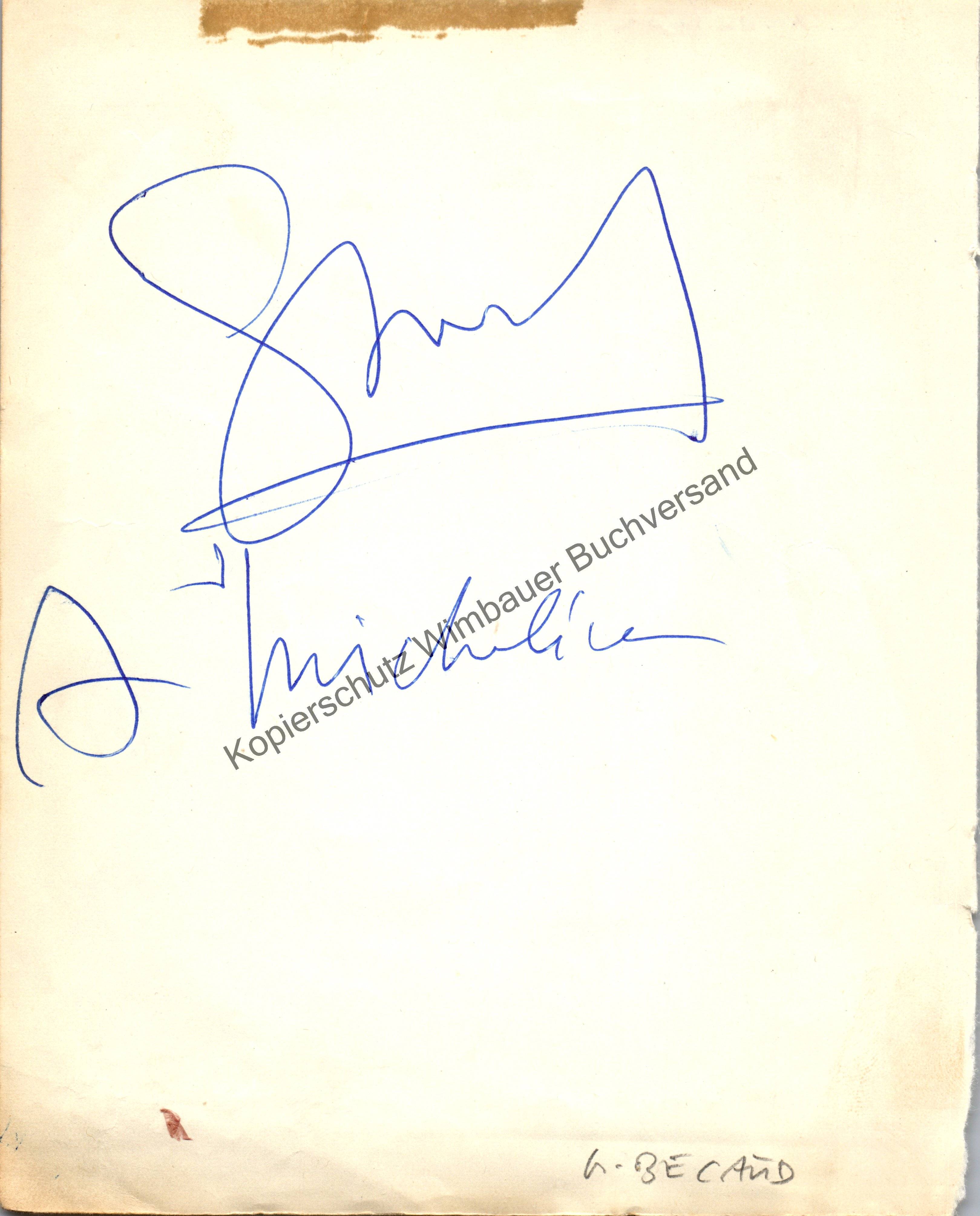 Original Autogramm Gilbert Becaud (1927-2001) & Charles Aznavour (1924 ...