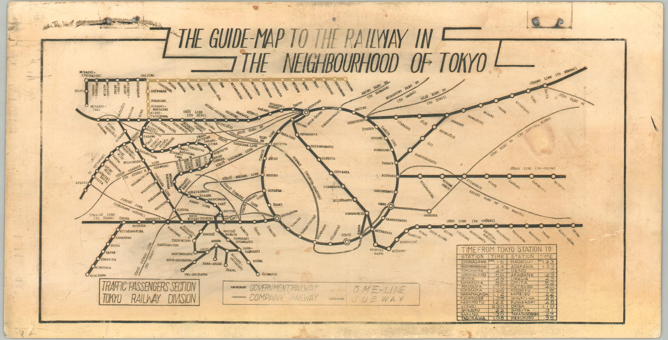 The Guide Map to the Railway in the Neighbourhood of Tokyo [Reserved ...