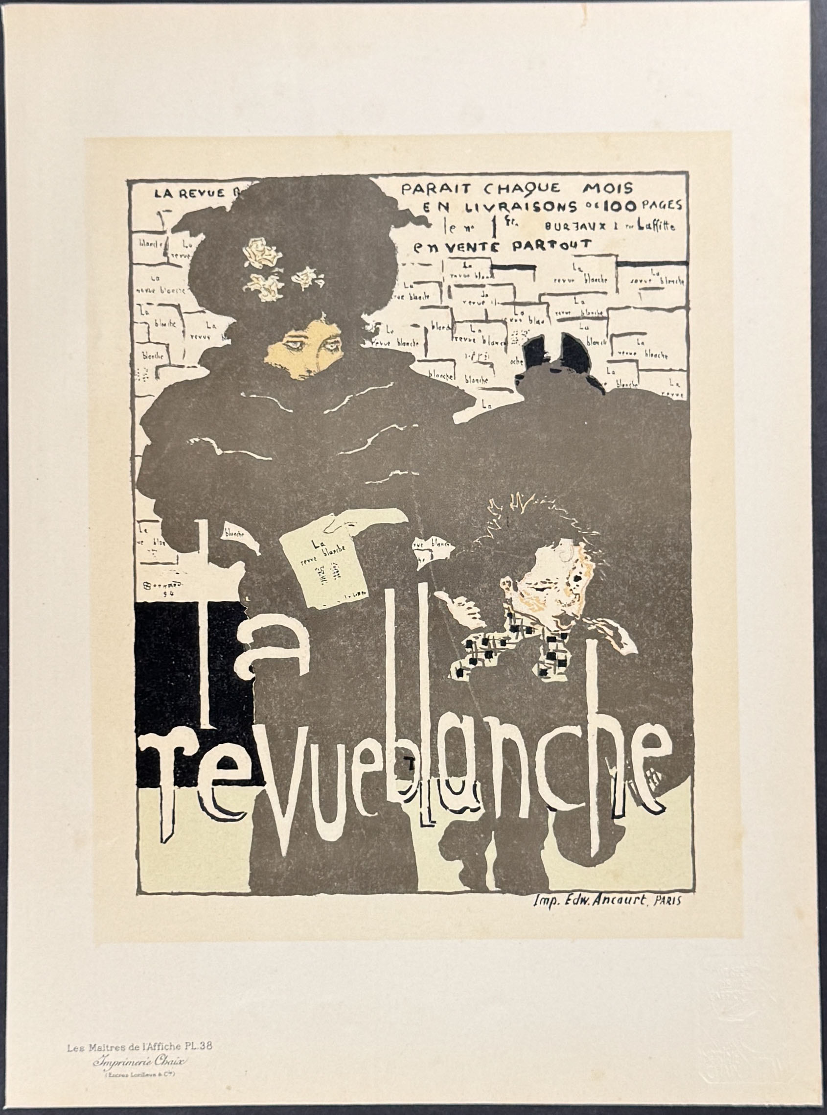 Revue Blanche by Jules Cheret: (1896) Art / Print / Poster | Trillium Antique Prints & Rare Books