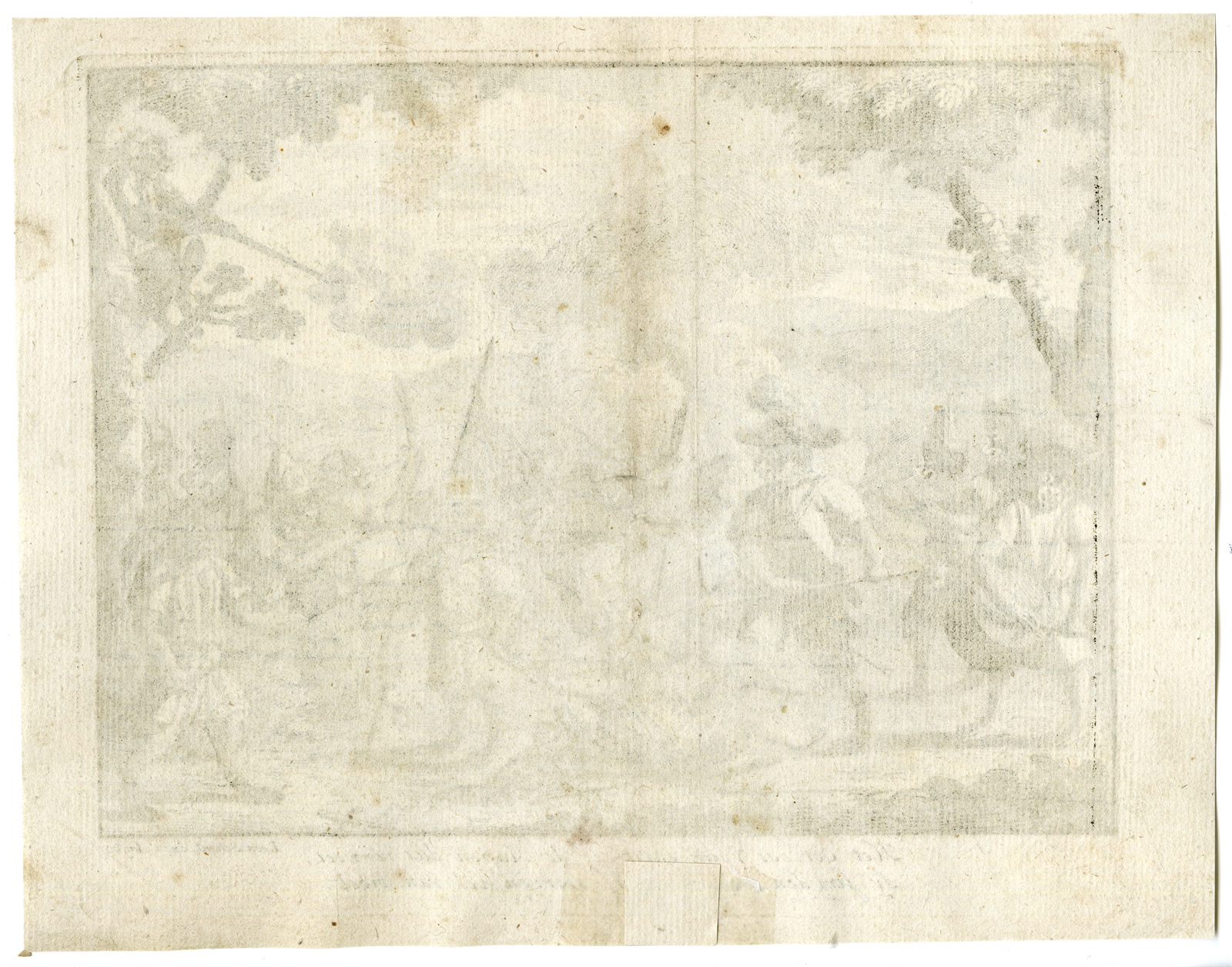Antique Master Print-MONKEYS-BATTLE-WAR-Pool-c. 1720 by Likely Mattys ...