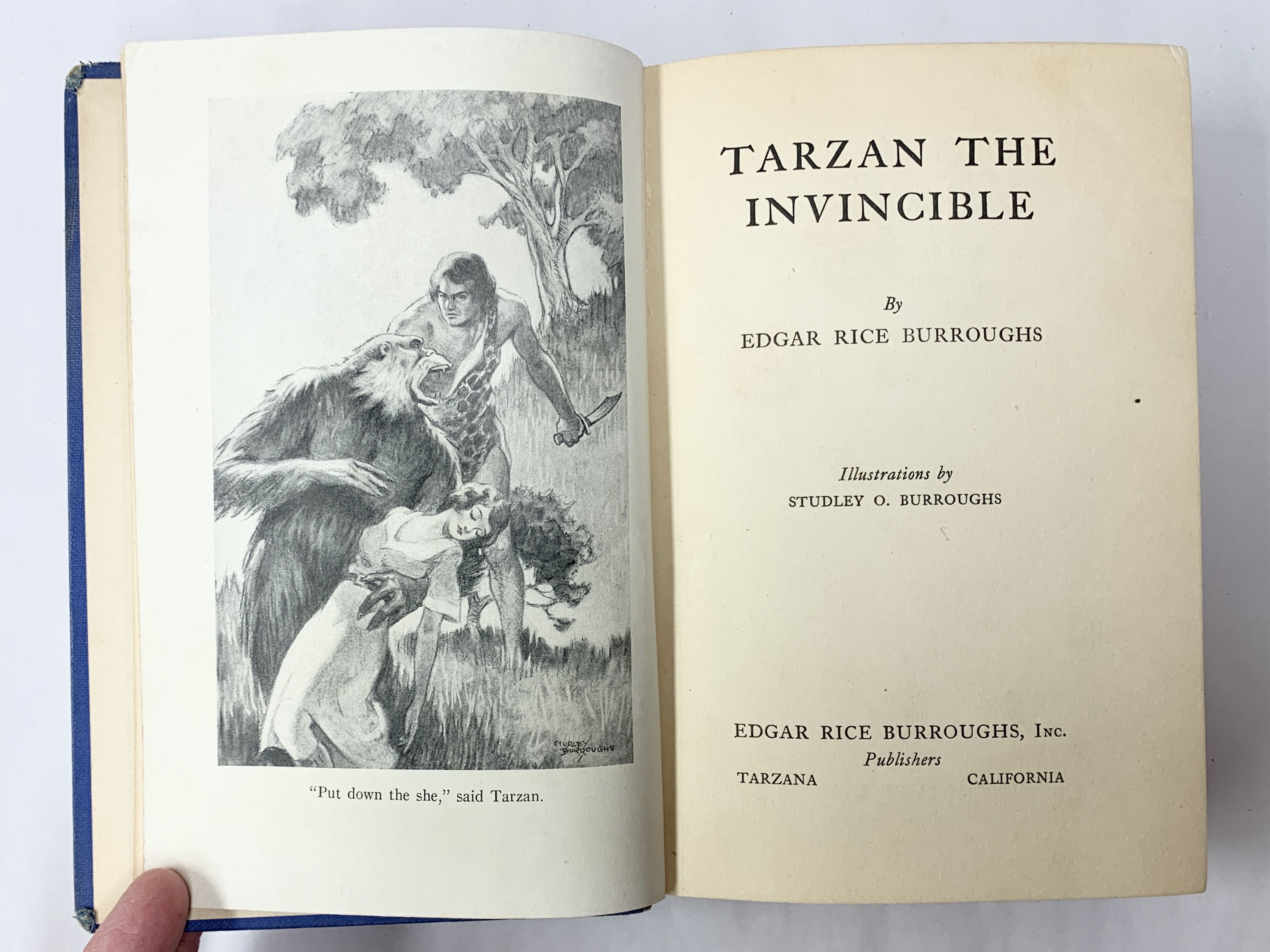 Tarzan the Invincible by Burroughs, Edgar Rice: Good Hardcover (1930 ...